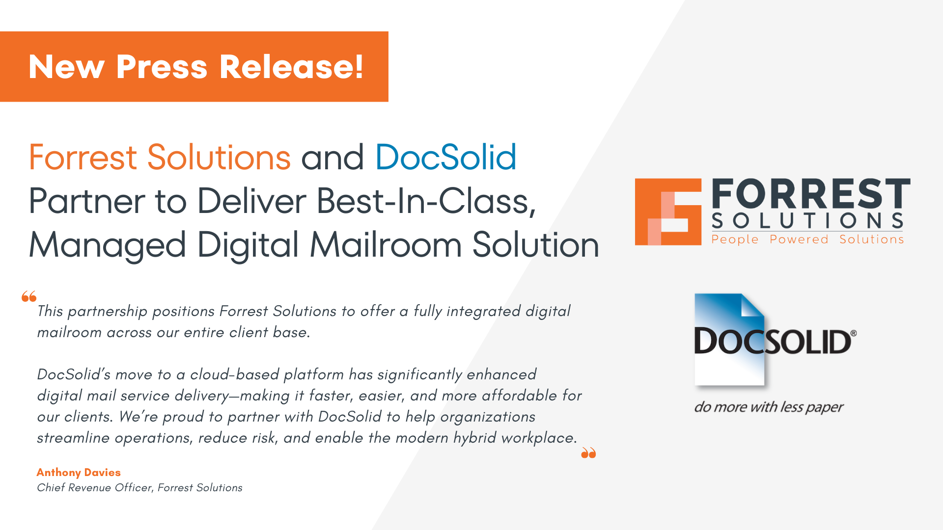 DocSolid & Forrest Solutions Deliver Digital Document Center